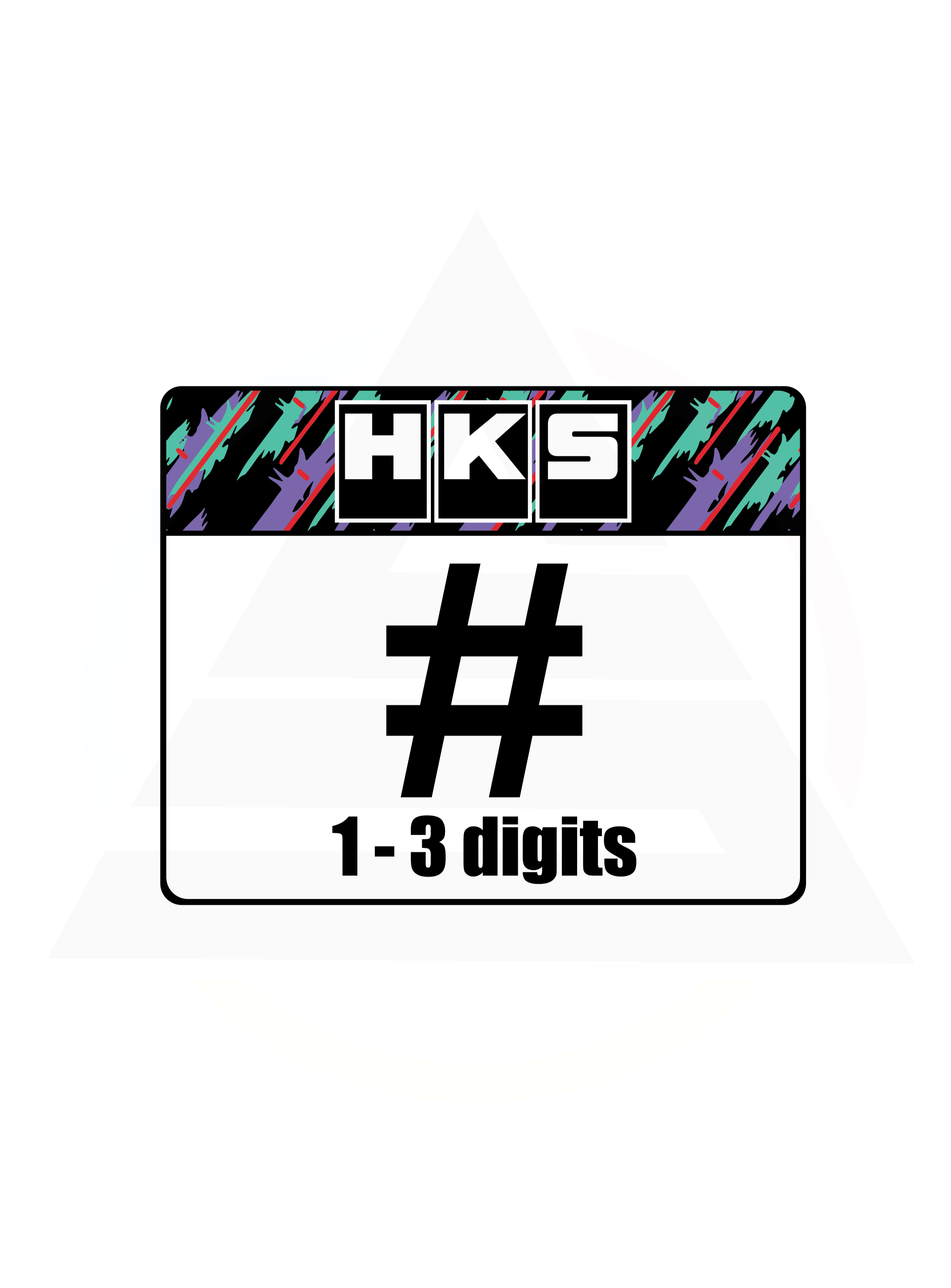 Vintage HKS Racing Pattern Custom Track Racing Number Set | Vinyl or ...