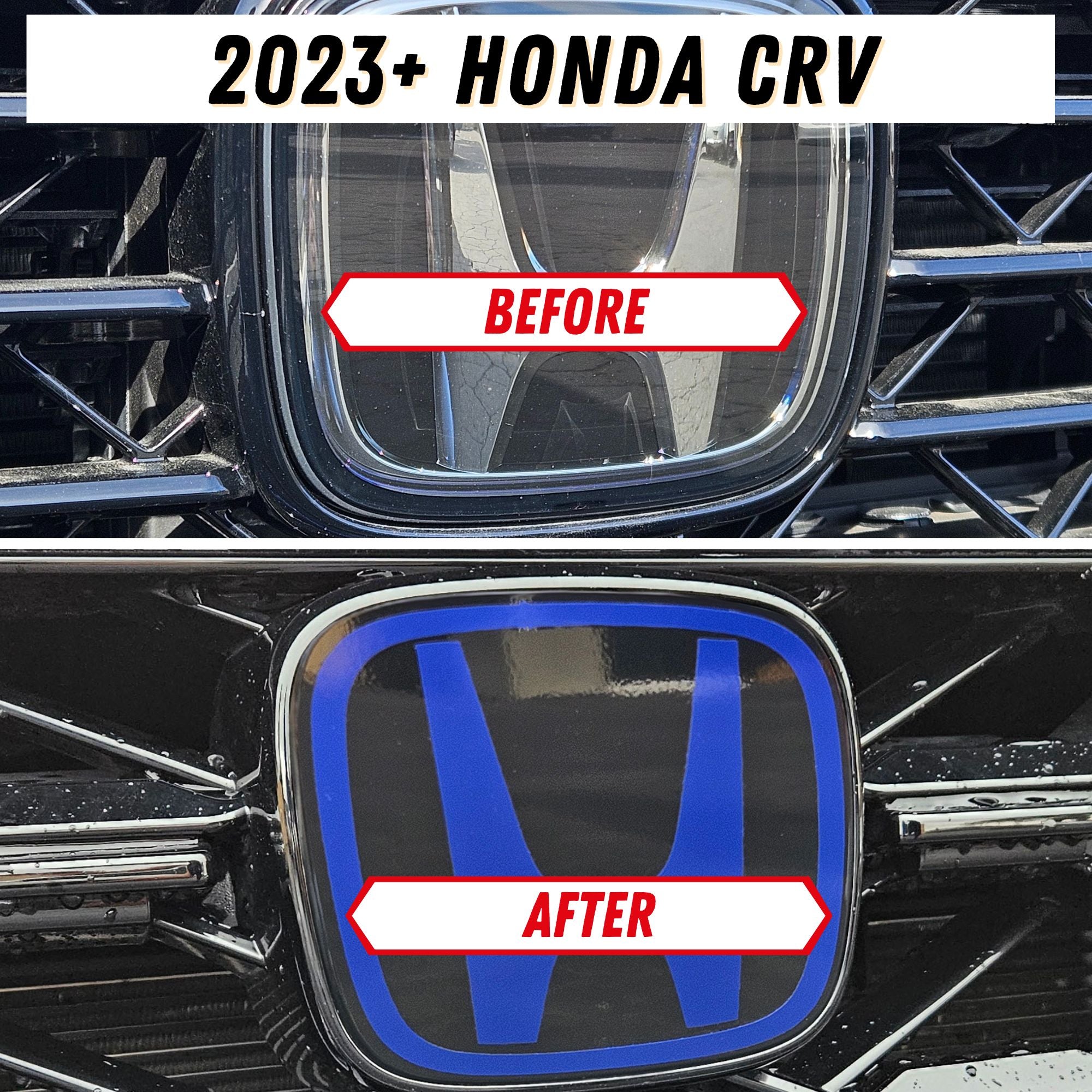 2023+ Honda CRV Front Emblem Overlay Vinyl Decal Wrap | Upturn Prints
