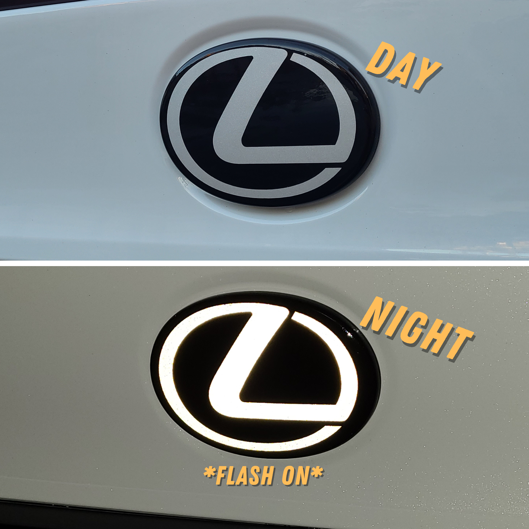Reflective Lexus Rear Emblem Vinyl Overlay Decal | Upturn Prints