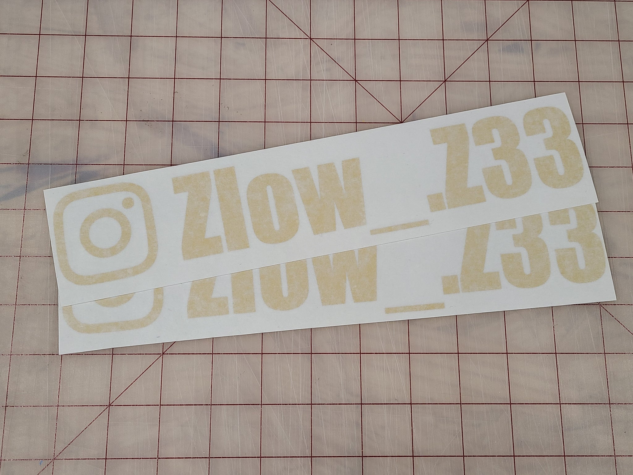 Custom Instagram Username Decals (2) – Upturn Prints